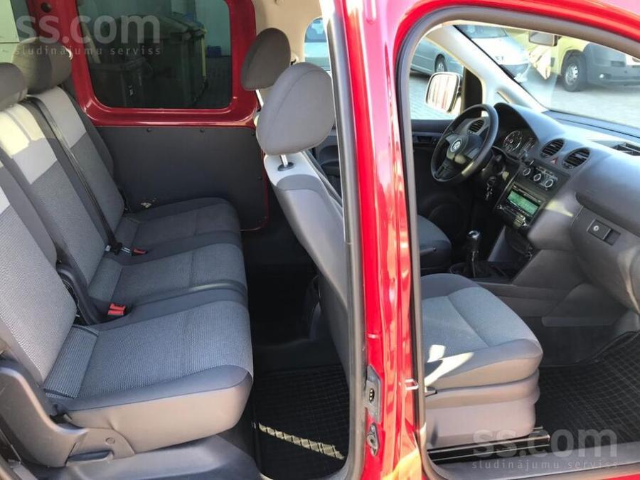 Sarkans Volkswagen Caddy 2014 Dobele, ar dzinēja tilpumu 1.60 L un nobraukumu 390 tūkst. km par 4500 €, foto 10 vietnē AUTOMOTO.COM.LV