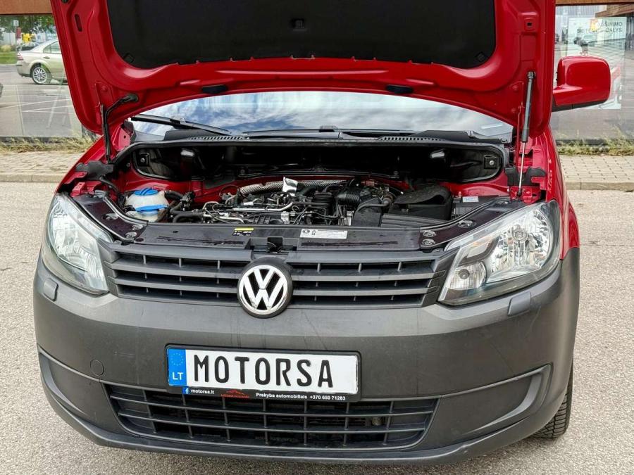Red Volkswagen Caddy 2014 in Kaunas, with an engine capacity of 1.60 L and mileage of 230 thousand km for 6190 €, photo 31 on AUTOMOTO.COM.LV