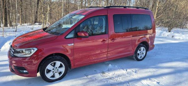 Sarkans Volkswagen Caddy 2016 Tauragė, ar dzinēja tilpumu 2.00 L un nobraukumu 250 tūkst. km par 10350 €, foto 3 vietnē AUTOMOTO.COM.LV