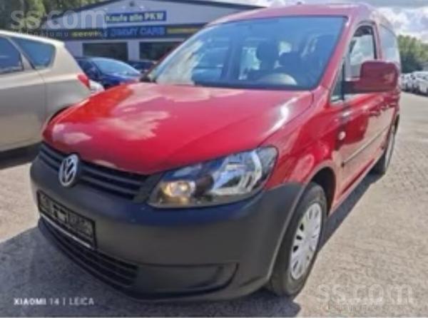Sarkans Volkswagen Caddy 2016 Ogre, ar dzinēja tilpumu 1.40 L un nobraukumu 197 tūkst. km par 6495 €, foto 1 vietnē AUTOMOTO.COM.LV