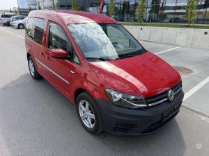 Red Volkswagen Caddy 2016 in Panevezys, with an engine capacity of 1.97 L and mileage of 284 thousand km for 7250 €, photo 3 on AUTOMOTO.COM.LV