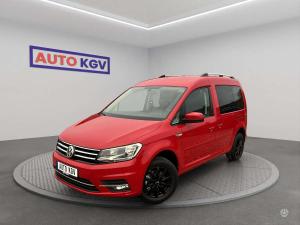 Sarkans Volkswagen Caddy 2018 Kauņa, ar dzinēja tilpumu 2.00 L un nobraukumu 246 tūkst. km par 13999 €, foto  vietnē AUTOMOTO.COM.LV