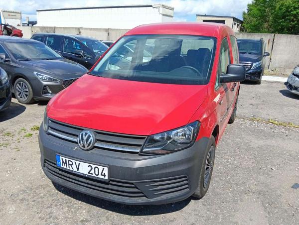 Sarkans Volkswagen Caddy 2018 Marijampole, ar dzinēja tilpumu 1.97 L un nobraukumu 498 tūkst. km par 6750 €, foto 1 vietnē AUTOMOTO.COM.LV