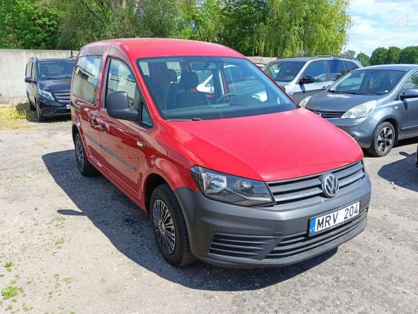 Sarkans Volkswagen Caddy 2018 Marijampole, ar dzinēja tilpumu 1.97 L un nobraukumu 498 tūkst. km par 6750 €, foto 2 vietnē AUTOMOTO.COM.LV