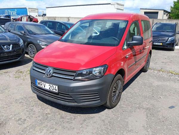 Sarkans Volkswagen Caddy 2018 Marijampole, ar dzinēja tilpumu 1.97 L un nobraukumu 498 tūkst. km par 6750 €, foto 3 vietnē AUTOMOTO.COM.LV