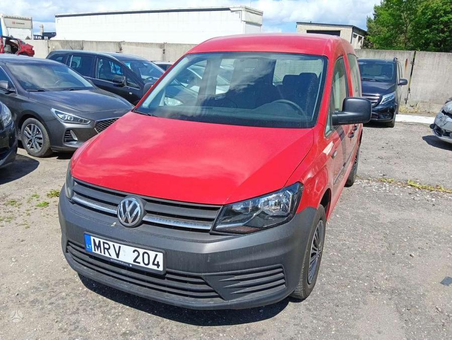 Sarkans Volkswagen Caddy 2018 Marijampole, ar dzinēja tilpumu 1.97 L un nobraukumu 498 tūkst. km par 6750 €, foto 1 vietnē AUTOMOTO.COM.LV