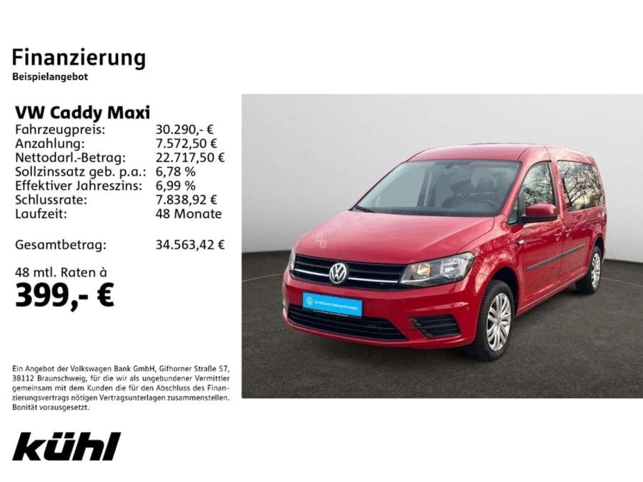 Red Volkswagen Caddy 2020 in Kaunas, with an engine capacity of 2.00 L and mileage of 31 thousand km for 33209 €, photo 2 on AUTOMOTO.COM.LV
