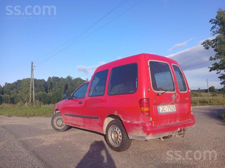 Red Volkswagen Caddy 2002 in Limbazi, with an engine capacity of 1.90 L and mileage of 64 thousand km for 1250 €, photo 5 on AUTOMOTO.COM.LV