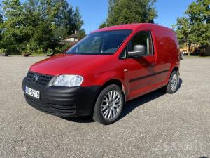Sarkans Volkswagen Caddy 2008 Gulbene, ar dzinēja tilpumu 1.90 L un nobraukumu 245 tūkst. km par 3750 €, foto  vietnē AUTOMOTO.COM.LV