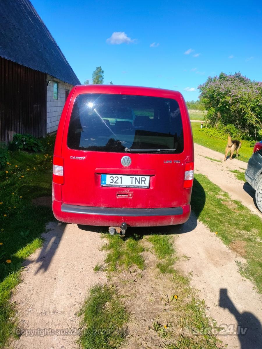 Sarkans Volkswagen Caddy 2006 Pērnava, ar dzinēja tilpumu 1.90 L un nobraukumu 364 tūkst. km par 3000 €, foto 3 vietnē AUTOMOTO.COM.LV