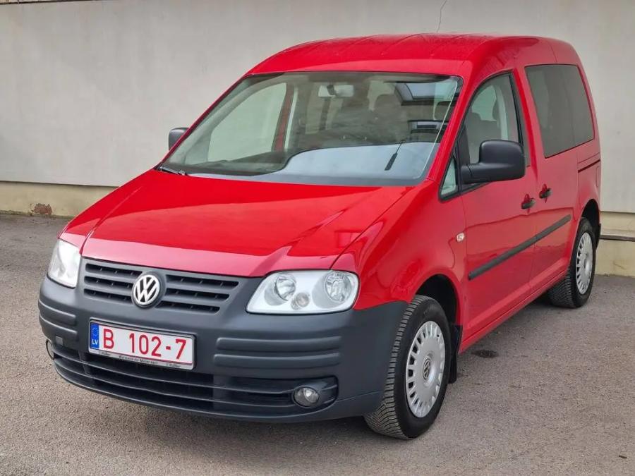 Sarkans Volkswagen Caddy 2007 Ogre, ar dzinēja tilpumu 1.90 L un nobraukumu 226 tūkst. km par 4750 €, foto 1 vietnē AUTOMOTO.COM.LV