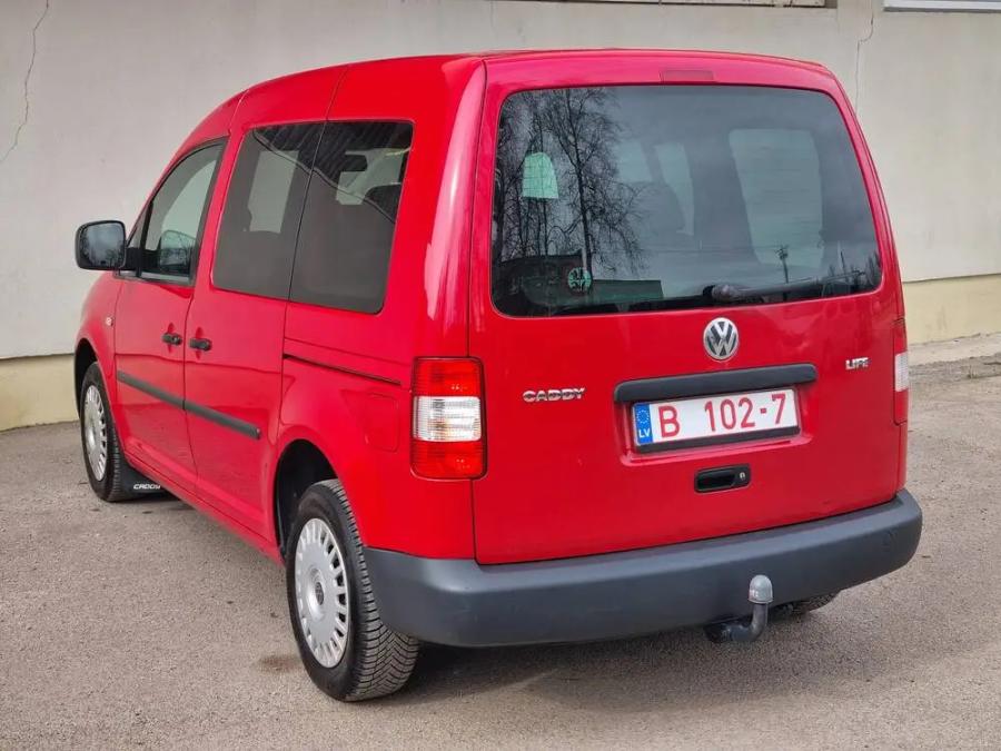 Sarkans Volkswagen Caddy 2007 Ogre, ar dzinēja tilpumu 1.90 L un nobraukumu 226 tūkst. km par 4750 €, foto 7 vietnē AUTOMOTO.COM.LV