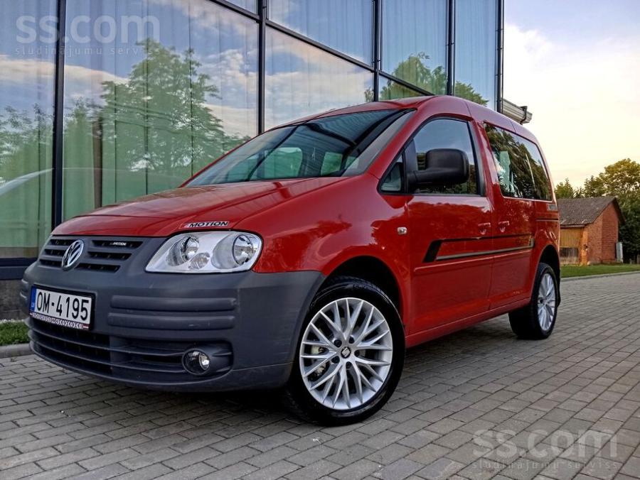 Red Volkswagen Caddy 2010 in Balvi, with an engine capacity of 1.90 L and mileage of 202 thousand km for 5950 €, photo 3 on AUTOMOTO.COM.LV
