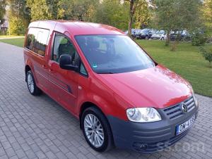 Red Volkswagen Caddy 2010 in Balvi, with an engine capacity of 1.90 L and mileage of 202 thousand km for 5950 €, photo 7 on AUTOMOTO.COM.LV