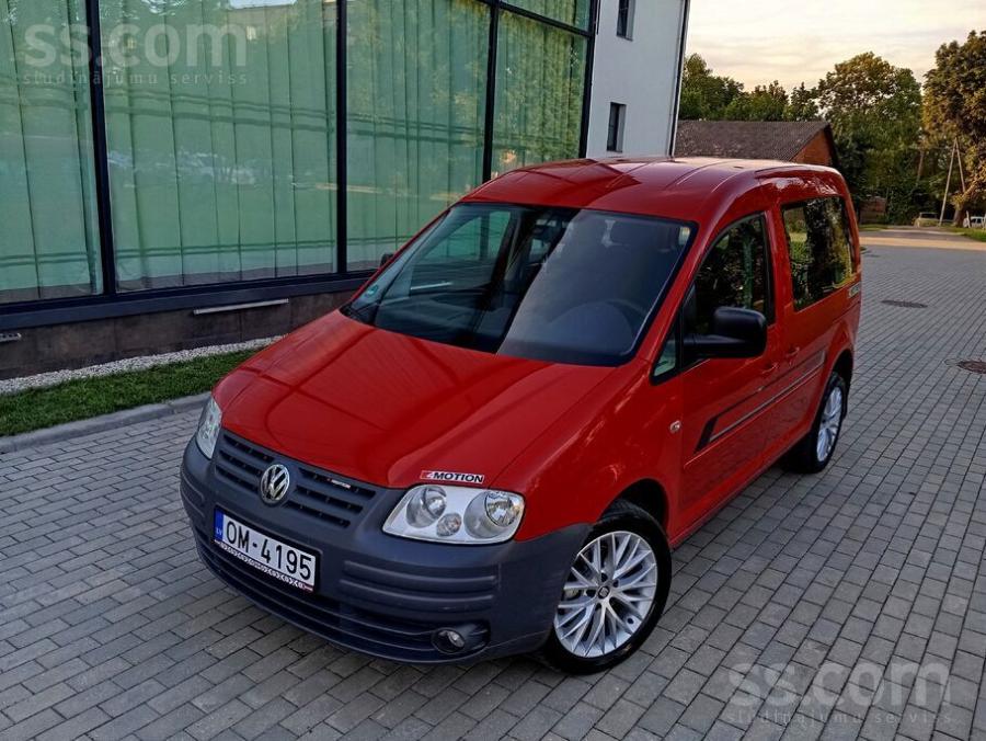 Red Volkswagen Caddy 2010 in Balvi, with an engine capacity of 1.90 L and mileage of 202 thousand km for 5950 €, photo 10 on AUTOMOTO.COM.LV