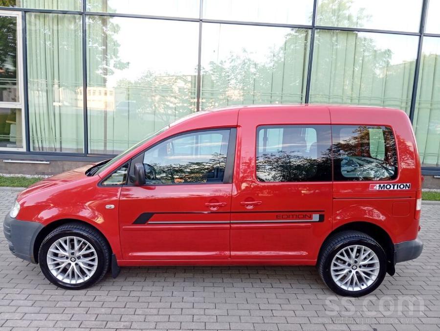 Red Volkswagen Caddy 2010 in Balvi, with an engine capacity of 1.90 L and mileage of 202 thousand km for 5950 €, photo 11 on AUTOMOTO.COM.LV