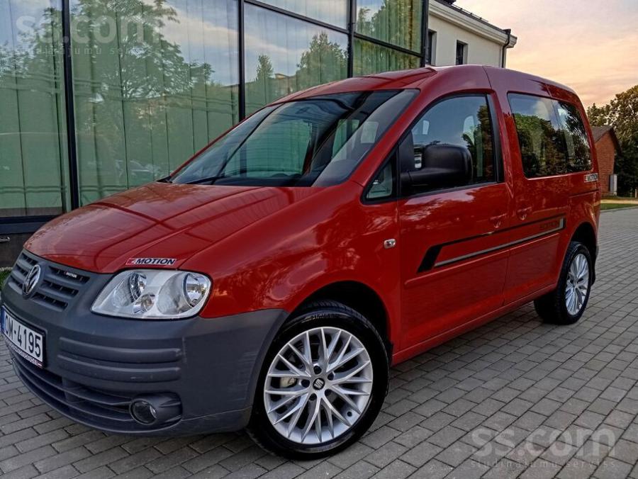 Red Volkswagen Caddy 2010 in Balvi, with an engine capacity of 1.90 L and mileage of 202 thousand km for 5950 €, photo 13 on AUTOMOTO.COM.LV