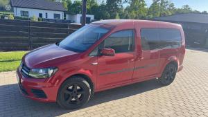 Red Volkswagen Caddy 2018 in Kaunas, with an engine capacity of 2.00 L and mileage of 286 thousand km for 12200 €, photo  on AUTOMOTO.COM.LV