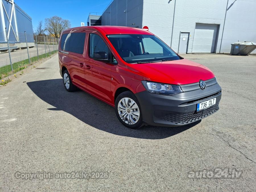 Red Volkswagen Caddy 2021 in Tallinn, with an engine capacity of 2.00 L and mileage of 155 thousand km for 19500 €, photo 1 on AUTOMOTO.COM.LV