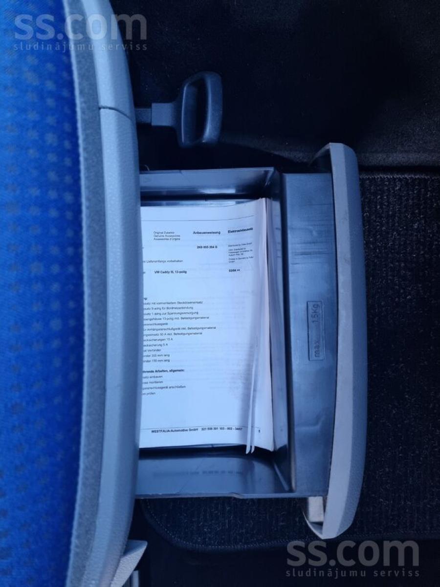 Volkswagen Caddy 2008 Ogre, ar dzinēja tilpumu 1.90 L un nobraukumu 259 tūkst. km par 4650 €, foto 20 vietnē AUTOMOTO.COM.LV