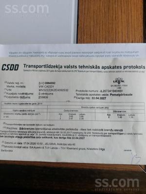 Volkswagen Caddy 2014 in Riga, with an engine capacity of 1.60 L and mileage of 260 thousand km for 7800 €, photo 16 on AUTOMOTO.COM.LV