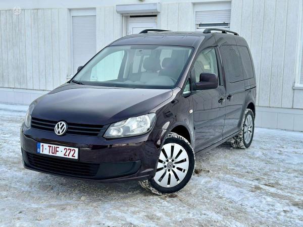 Violet Volkswagen Caddy 2013 in Ukmerge, with an engine capacity of 1.60 L and mileage of 232 thousand km for 6300 €, photo 2 on AUTOMOTO.COM.LV