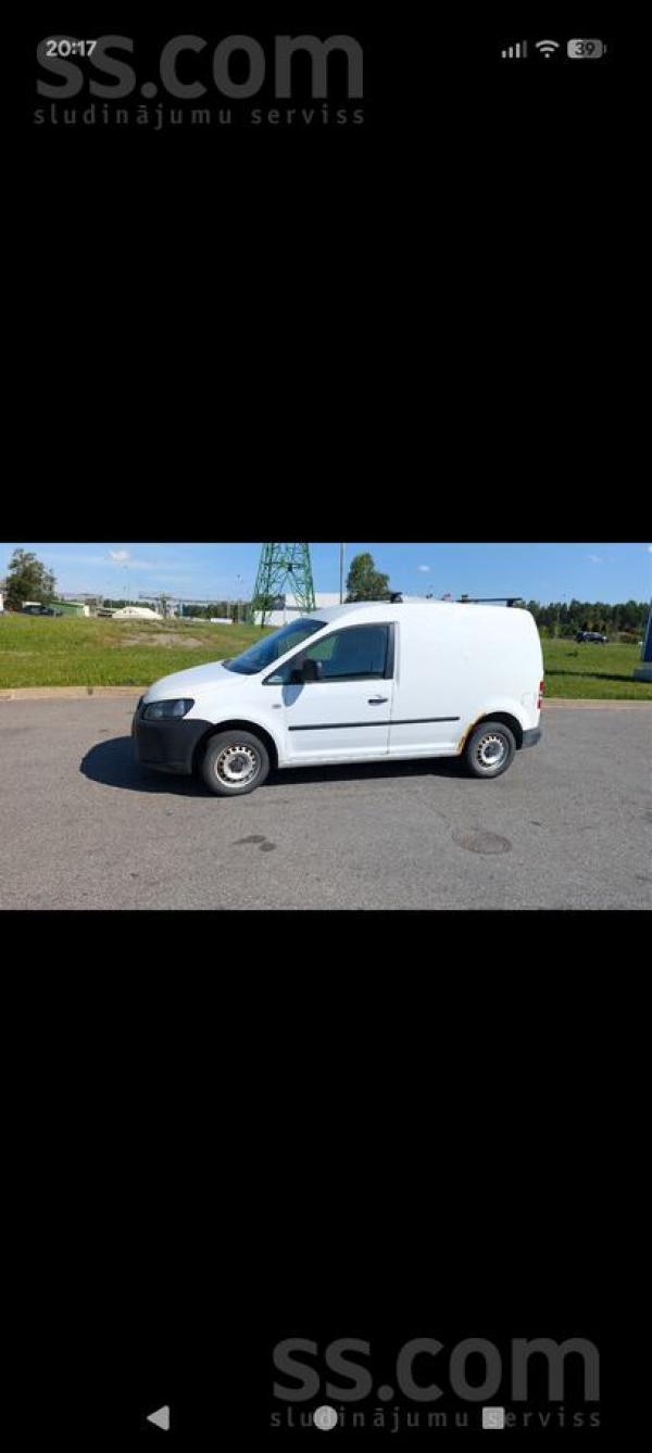 White Volkswagen Caddy 2014 in Riga, with an engine capacity of 1.60 L and mileage of 328 thousand km for 3000 €, photo 1 on AUTOMOTO.COM.LV