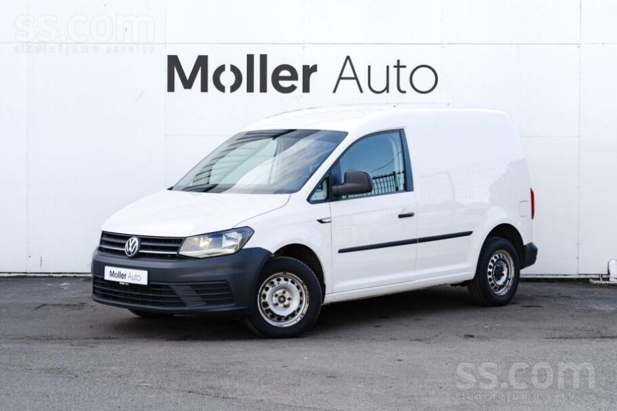 White Volkswagen Caddy 2020 in Riga, with an engine capacity of 2.00 L and mileage of 157 thousand km for 9850 €, photo 1 on AUTOMOTO.COM.LV