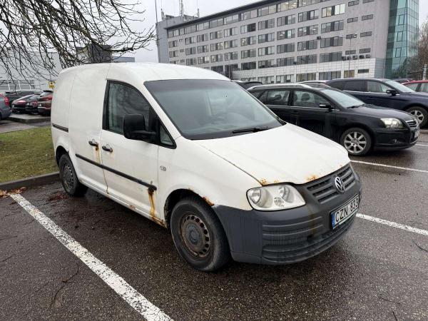 White Volkswagen Caddy 2007 in Vilnius, with an engine capacity of 2.00 L and mileage of 300 thousand km for 550 €, photo 1 on AUTOMOTO.COM.LV