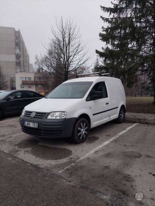 White Volkswagen Caddy 2008 in Vilnius, with an engine capacity of 2.00 L and mileage of 237 thousand km for 1350 €, photo 1 on AUTOMOTO.COM.LV