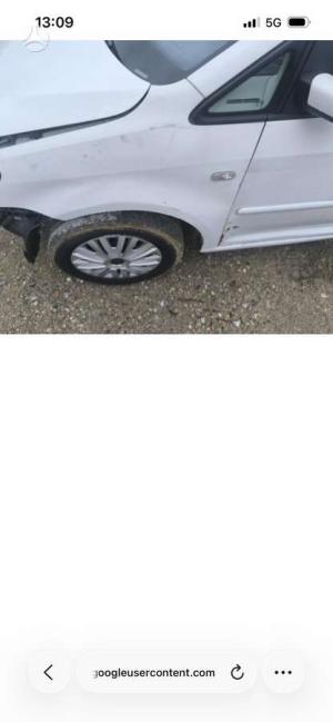 White Volkswagen Caddy 2011 in Vilnius, with an engine capacity of 1.60 L and mileage of 265 thousand km for 1500 €, photo 5 on AUTOMOTO.COM.LV