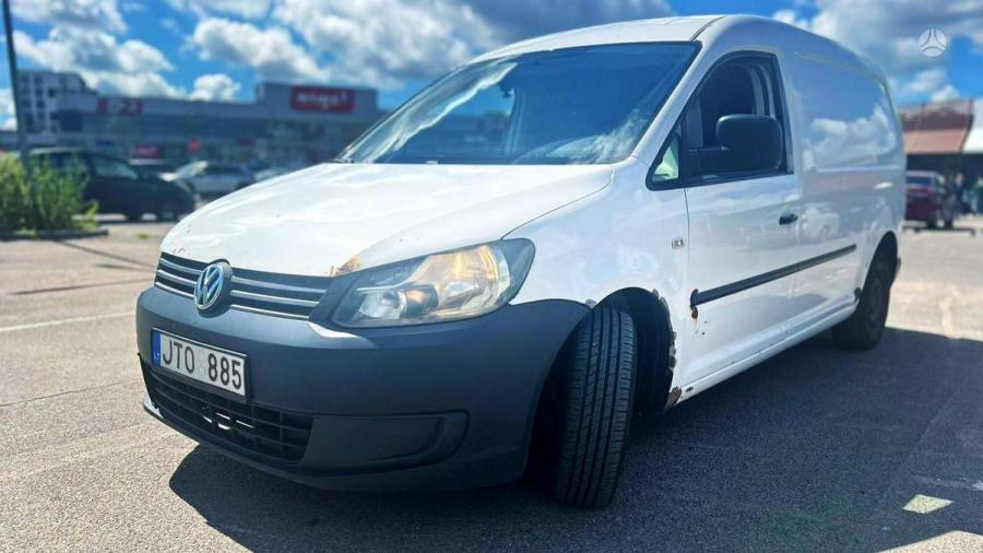 White Volkswagen Caddy 2012 in Vilnius, with an engine capacity of 1.60 L and mileage of 374 thousand km for 2400 €, photo 3 on AUTOMOTO.COM.LV