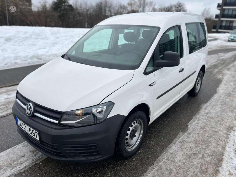White Volkswagen Caddy 2016 in Vilnius, with an engine capacity of 1.97 L and mileage of 88 thousand km for 4900 €, photo 1 on AUTOMOTO.COM.LV
