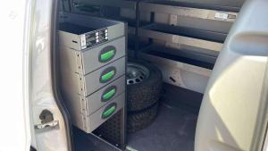 White Volkswagen Caddy 2019 in Marijampole, with an engine capacity of 1.40 L and mileage of 109 thousand km for 11900 €, photo 18 on AUTOMOTO.COM.LV
