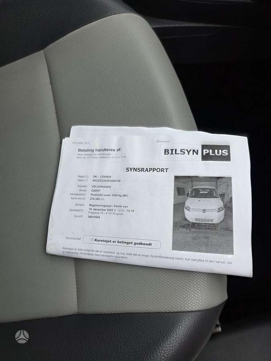Balts Volkswagen Caddy 2013 Utena, ar dzinēja tilpumu 1.60 L un nobraukumu 276 tūkst. km par 3990 €, foto 13 vietnē AUTOMOTO.COM.LV