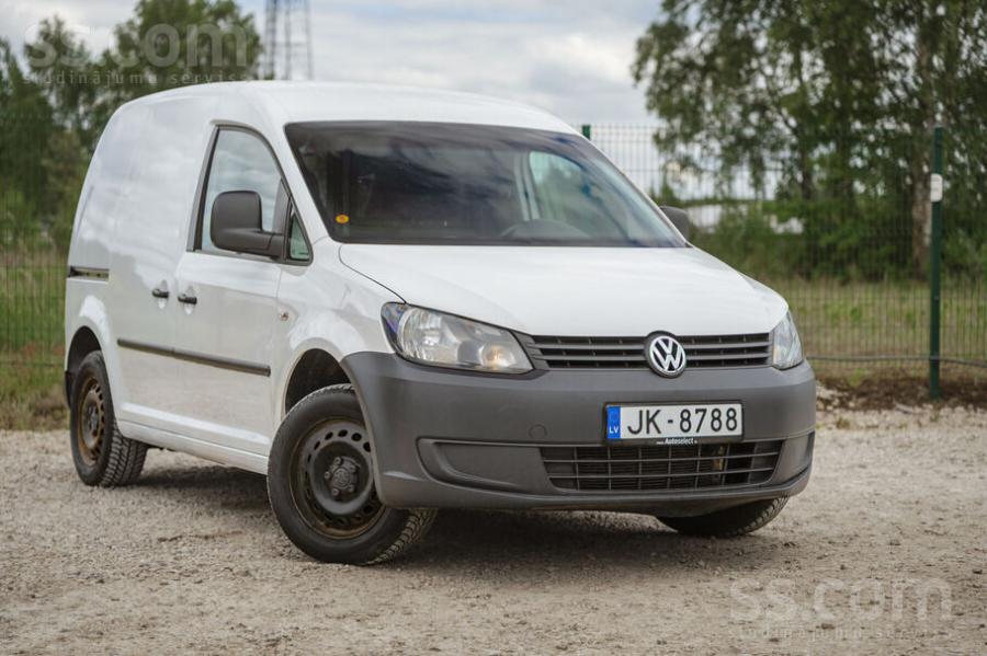 White Volkswagen Caddy 2013 in Riga, with an engine capacity of 1.60 L and mileage of 288 thousand km for 5590 €, photo 4 on AUTOMOTO.COM.LV