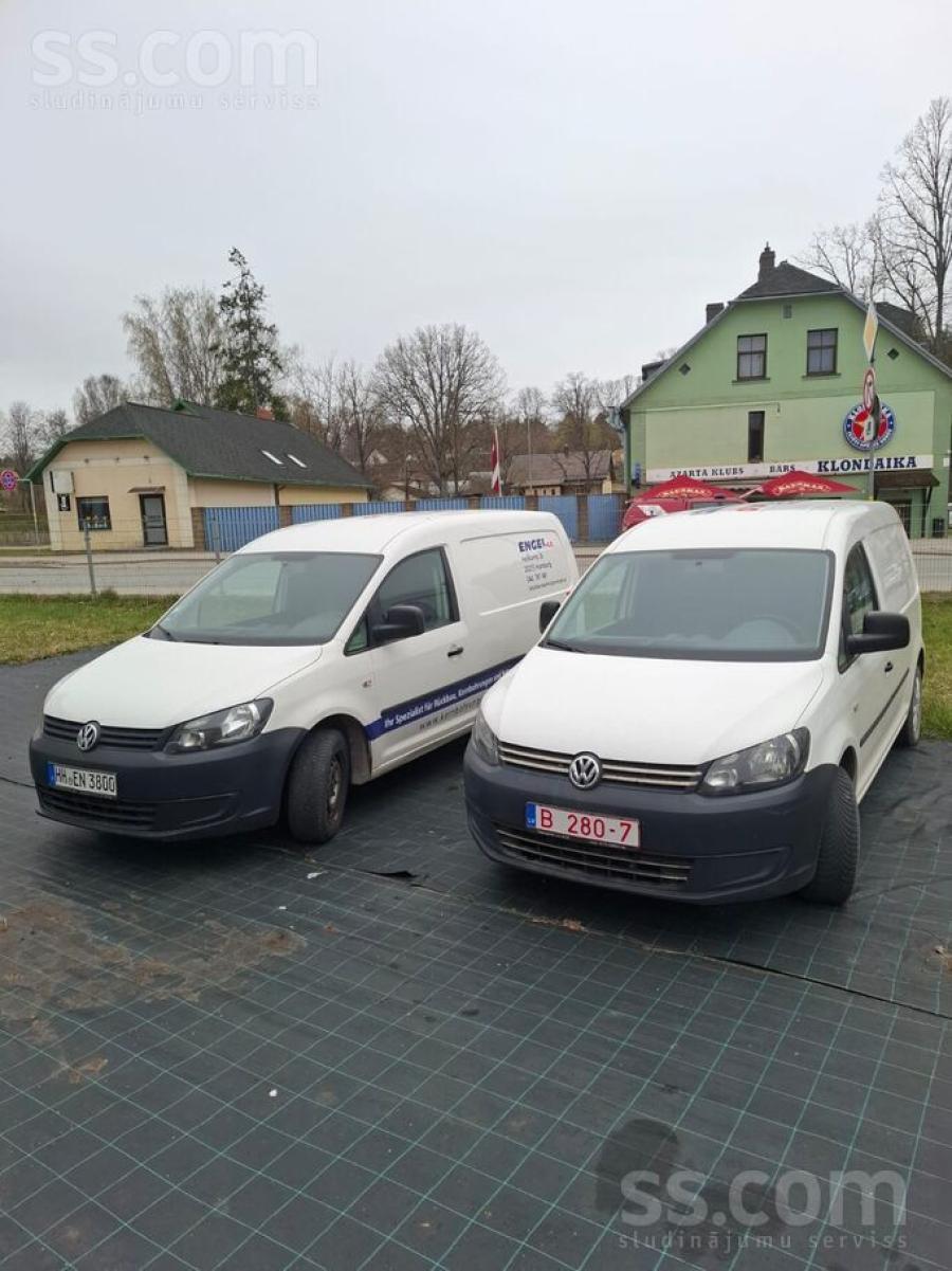 White Volkswagen Caddy 2014 in Valmiera, with an engine capacity of 1.60 L and mileage of 158 thousand km for 6500 €, photo 1 on AUTOMOTO.COM.LV