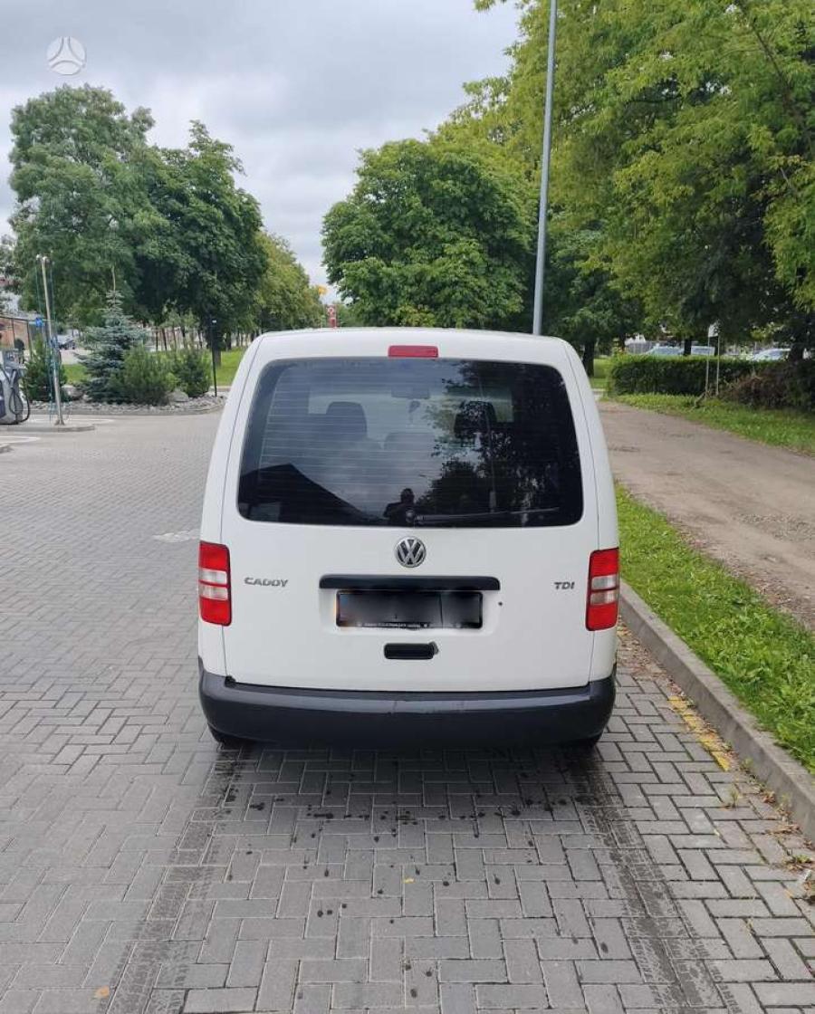 White Volkswagen Caddy 2014 in Kaunas, with an engine capacity of 1.60 L and mileage of 567 thousand km for 3500 €, photo 10 on AUTOMOTO.COM.LV