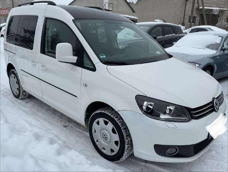 White Volkswagen Caddy 2015 in Kelme, with an engine capacity of 1.97 L and mileage of 270 thousand km for 6499 €, photo 2 on AUTOMOTO.COM.LV