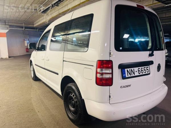 White Volkswagen Caddy 2015 in Riga, with an engine capacity of 1.20 L and mileage of 122 thousand km for 7770 €, photo 6 on AUTOMOTO.COM.LV