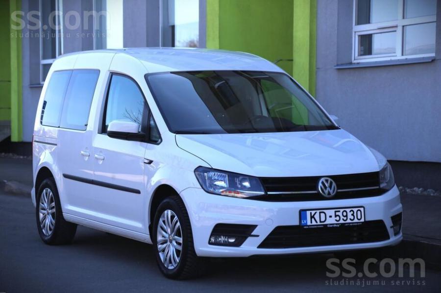 White Volkswagen Caddy 2015 in Riga, with an engine capacity of 2.00 L and mileage of 289 thousand km for 6995 €, photo 5 on AUTOMOTO.COM.LV