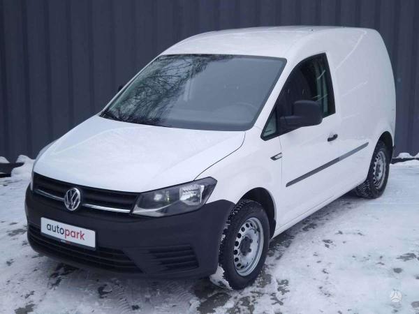 White Volkswagen Caddy 2019 in Vilnius, with an engine capacity of 1.97 L and mileage of 76 thousand km for 9500 €, photo 1 on AUTOMOTO.COM.LV