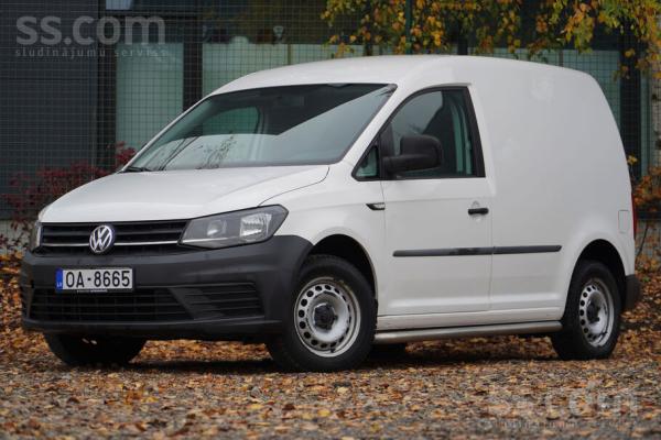 White Volkswagen Caddy 2020 in Riga, with an engine capacity of 2.00 L and mileage of 242 thousand km for 8990 €, photo 2 on AUTOMOTO.COM.LV