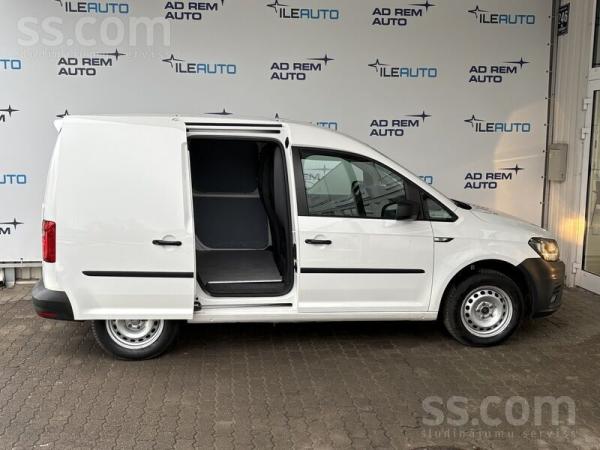 White Volkswagen Caddy 2020 in Riga, with an engine capacity of 2.00 L and mileage of 123 thousand km for 14500 €, photo 6 on AUTOMOTO.COM.LV