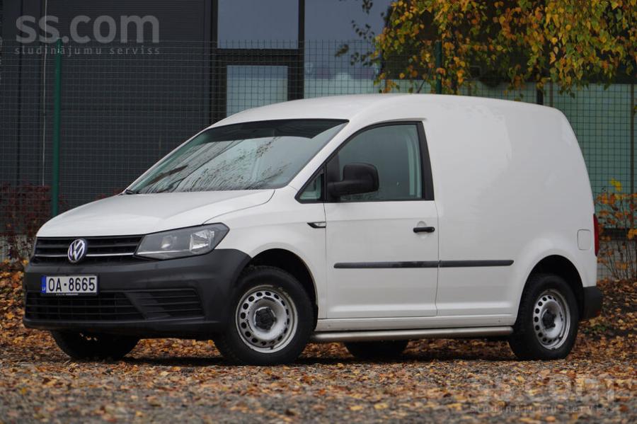 White Volkswagen Caddy 2020 in Riga, with an engine capacity of 2.00 L and mileage of 242 thousand km for 8990 €, photo 1 on AUTOMOTO.COM.LV
