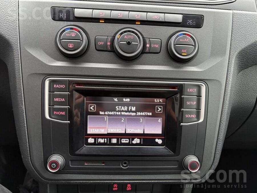 White Volkswagen Caddy 2020 in Riga, with an engine capacity of 2.00 L and mileage of 123 thousand km for 14500 €, photo 19 on AUTOMOTO.COM.LV