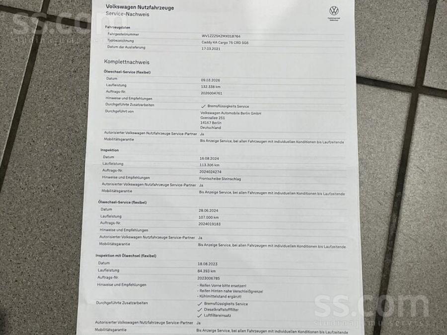Balts Volkswagen Caddy 2021 Rīga, ar dzinēja tilpumu 2.00 L un nobraukumu 132 tūkst. km par 15000 €, foto 34 vietnē AUTOMOTO.COM.LV