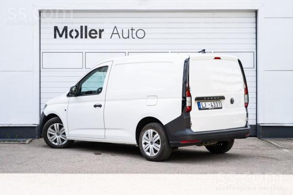 White Volkswagen Caddy 2021 in Riga, with an engine capacity of 2.00 L and mileage of 110 thousand km for 12950 €, photo 4 on AUTOMOTO.COM.LV