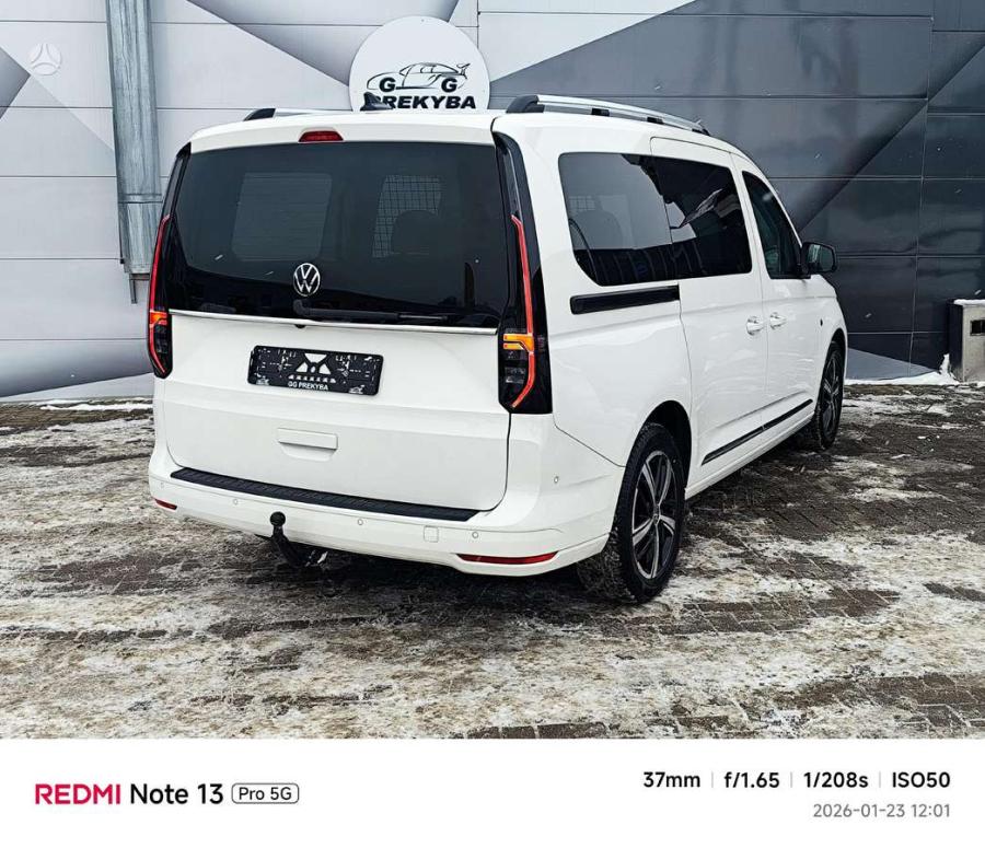 White Volkswagen Caddy 2024 in Kaunas, with an engine capacity of 2.00 L and mileage of 51 thousand km for 29950 €, photo 11 on AUTOMOTO.COM.LV