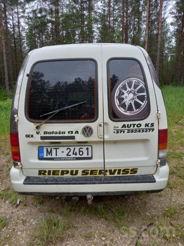 White Volkswagen Caddy 1998 in Riga, with an engine capacity of 1.90 L and mileage of 200 thousand km for 1500 €, photo 1 on AUTOMOTO.COM.LV